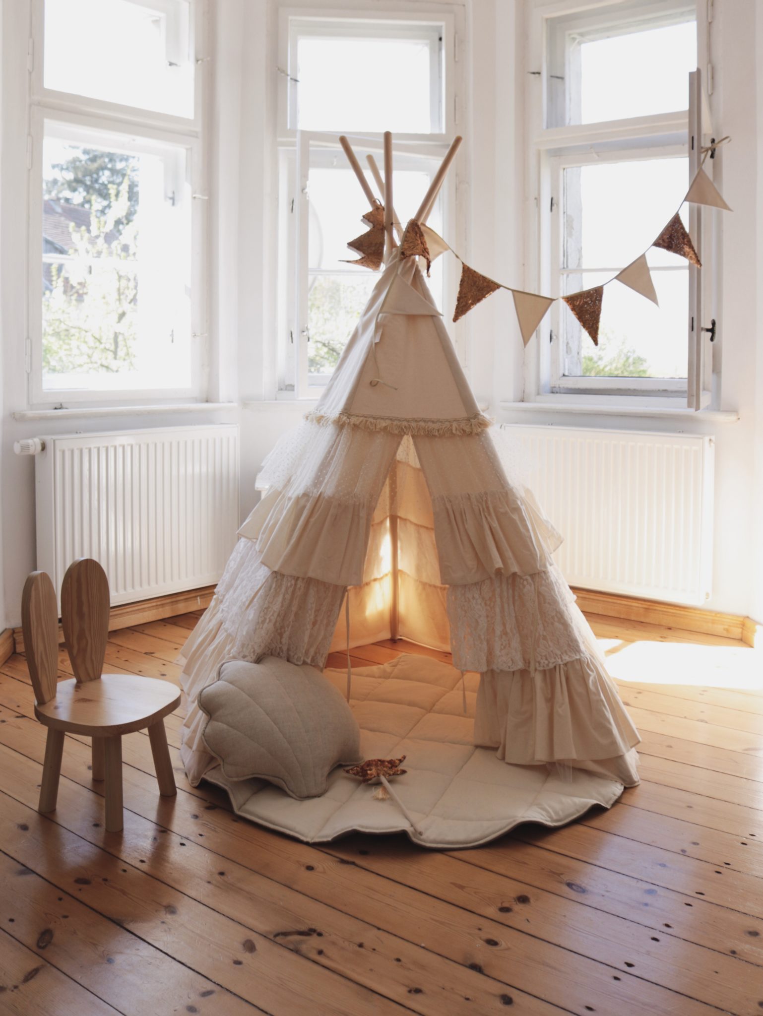 Tipi indián sátor - Shabby Chic - MyMiniversum
